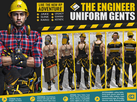 Second Life Marketplace - [CA] THE ENGINEER UNIFORM GENTS